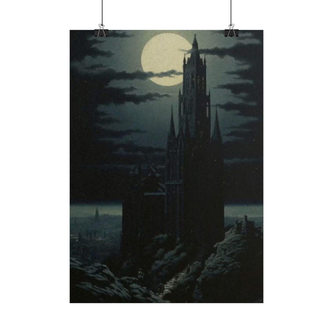 Posters, Gothic Castle Wall Art, Dark Ages Medieval Home Decor Print ...