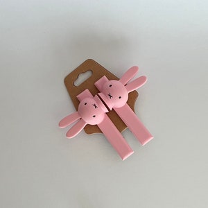 Handmade Miffy Inspired Rabbit Hair Clips - Set of 2 - Etsy
