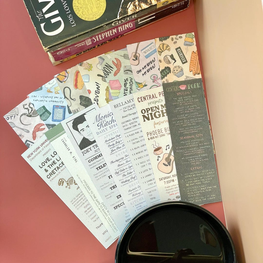 Friends TV Show Bookmarks | Central Perk, Character Inspired - Etsy