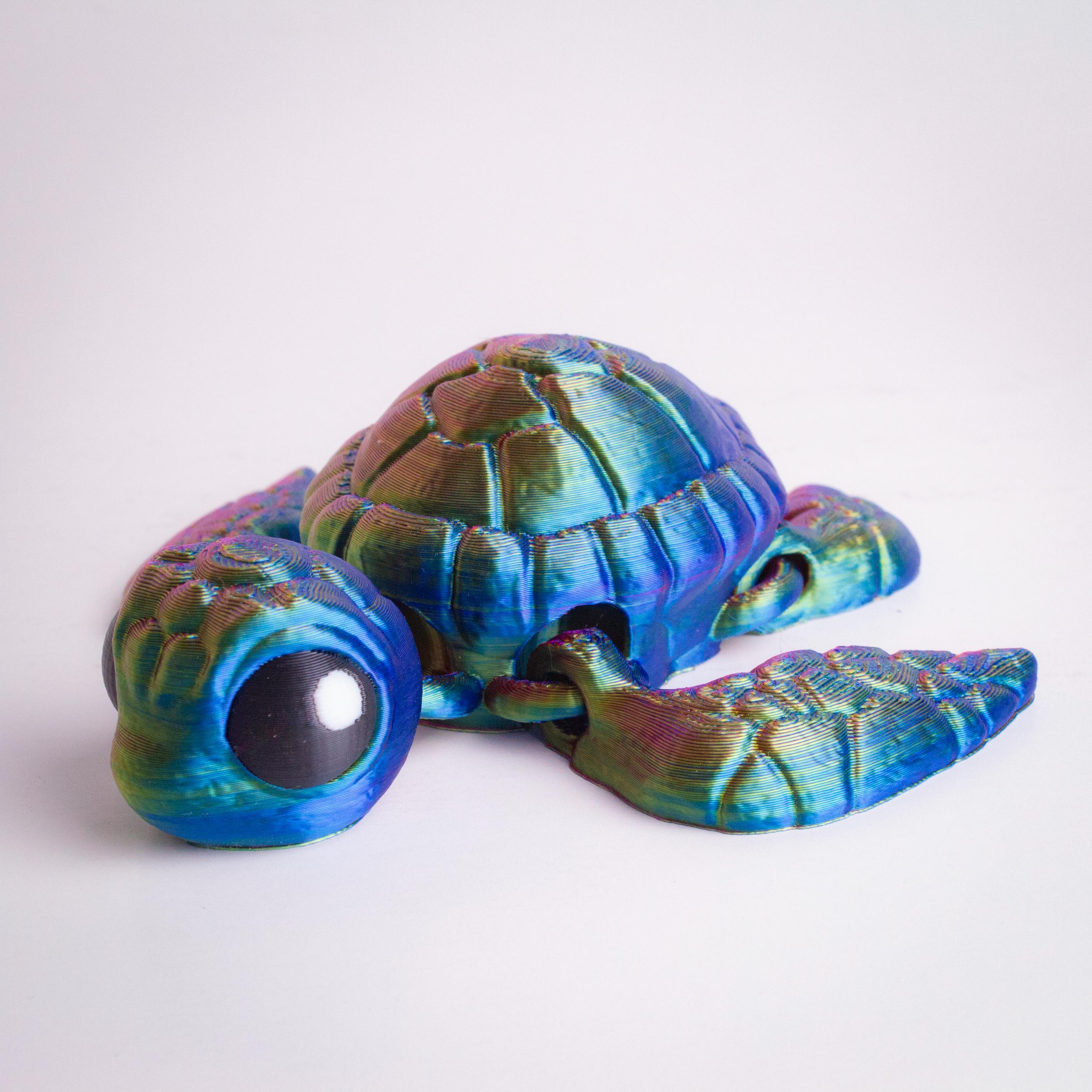 Articulated Fidget Seaturtle 3D Printed Stress Relief Turtle Flexi ...