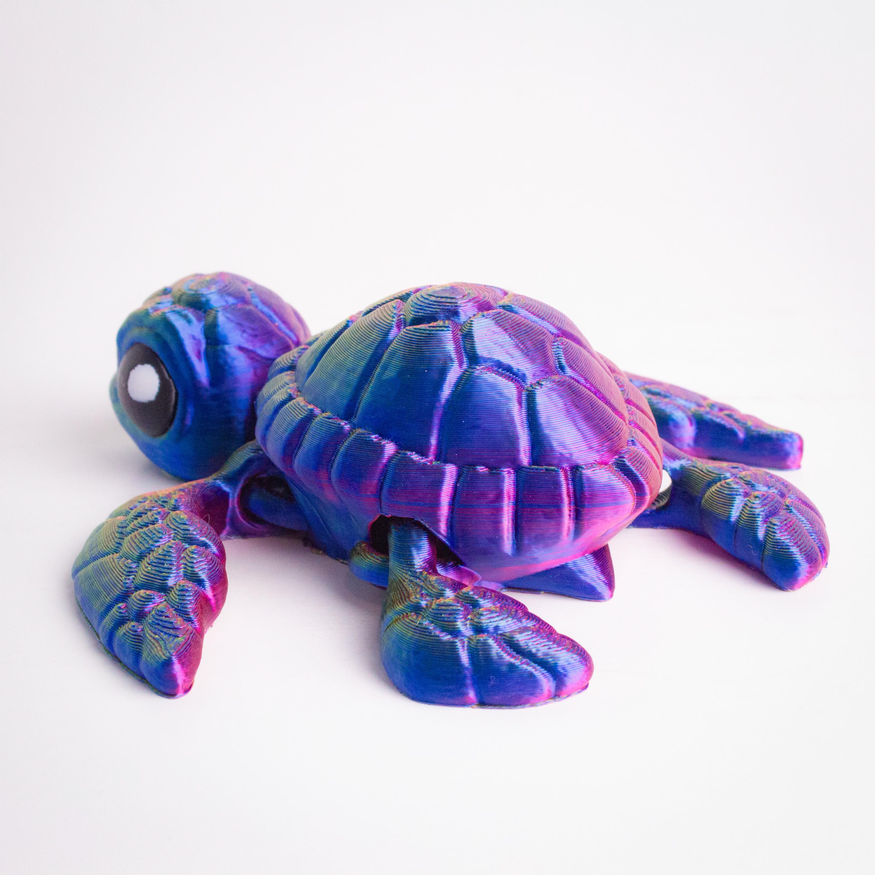 Articulated Fidget Seaturtle 3D Printed Stress Relief Turtle Flexi ...