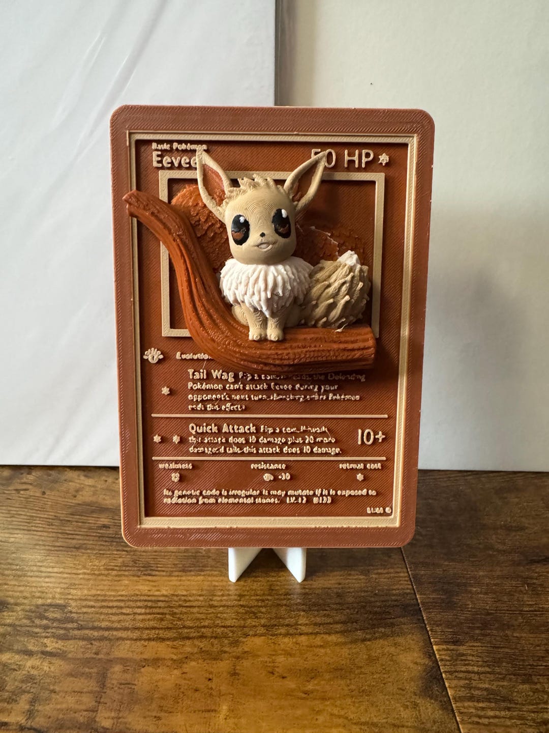 Eevee Pokemon Card, 3D Pokemon Cards, Eevee Model, Pokemon Model - Etsy
