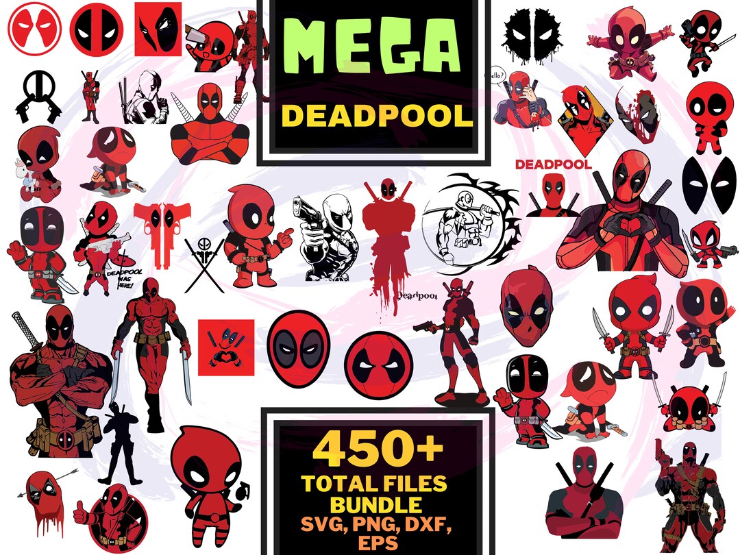 MEGA Deadpool Svg Bundle, Deadpool Png, Superhéroe Svg, Baby Dead Svg ...