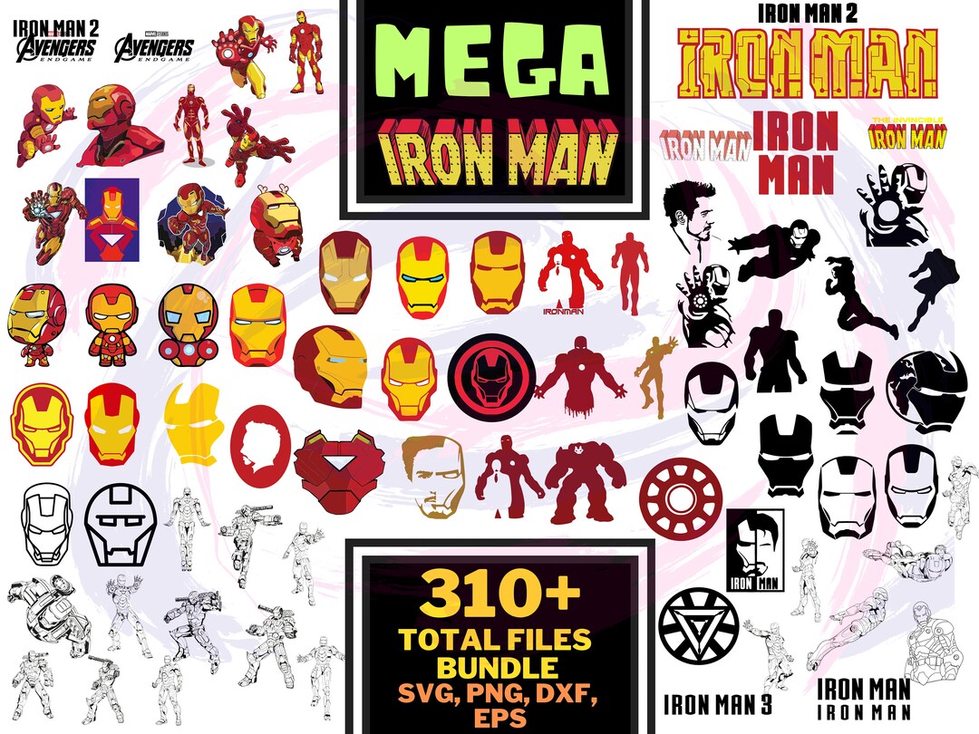 MEGA Iron-man Svg Bundle, Svg Png Dxf Eps, Superhero Bundle, Avengerss ...