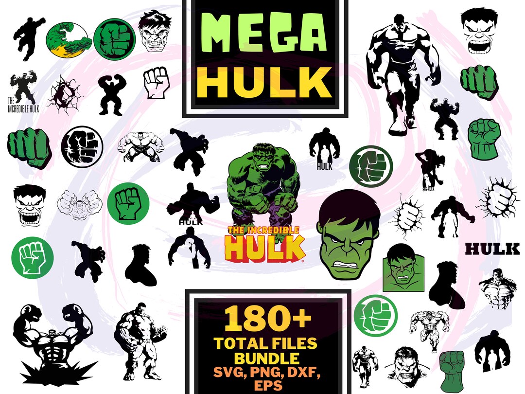 Hulk-Svg-Bundle, Plotterdatei Png Dxf Eps Bundle, Superheld - Etsy.de