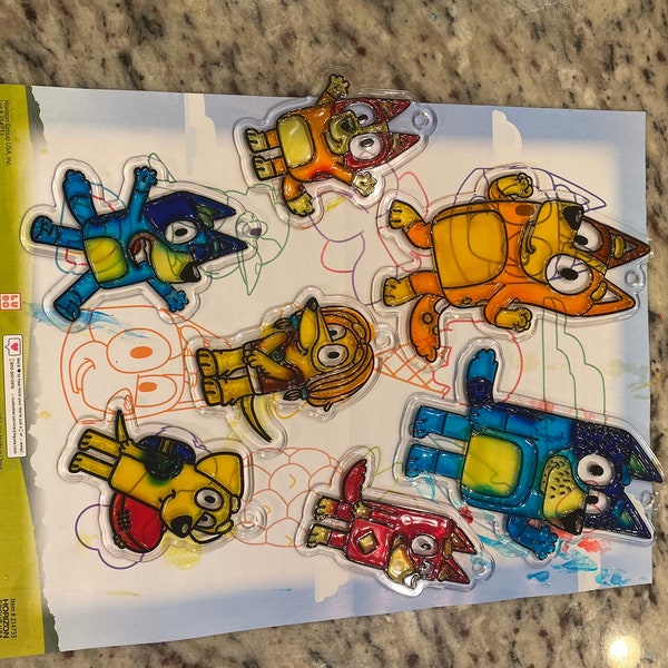 Bluey Window Clings - Etsy