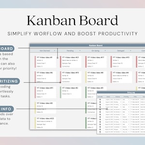 Kanban Board | Project Management Template | Task Tracker | Project ...