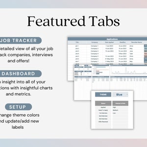 Job Application Tracker | Job Tracker Template | Job Planner ...