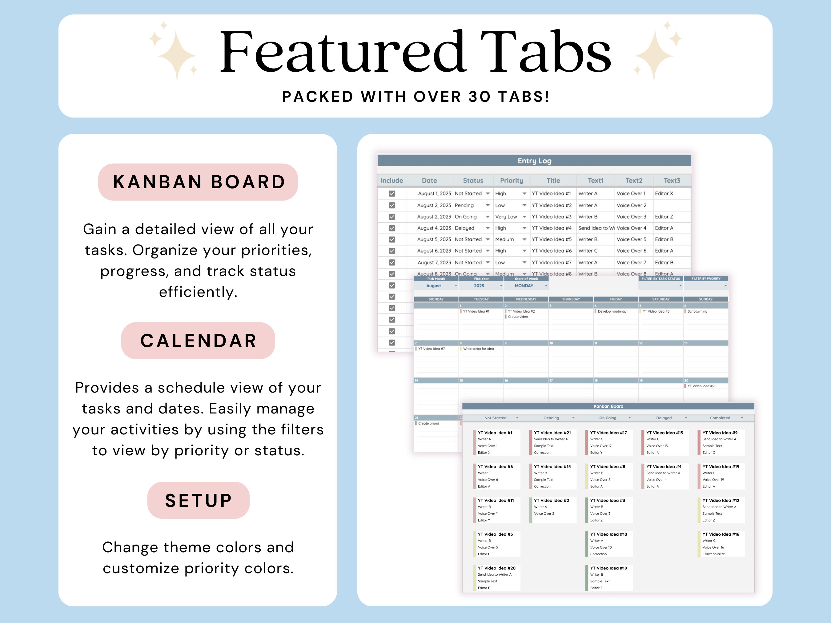 Kanban Board | Project Management Template | Task Tracker | Project ...