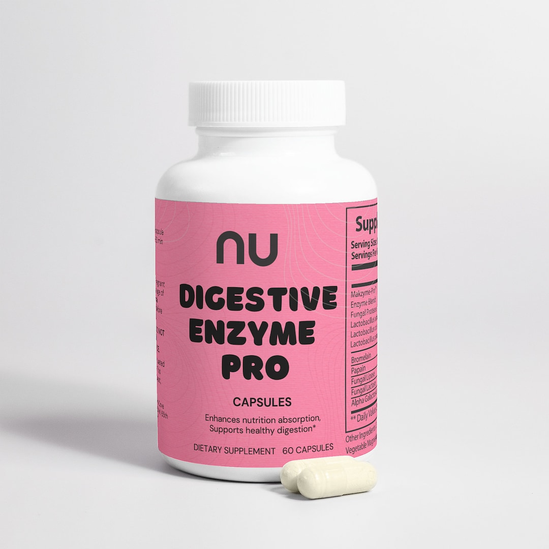 Digestive Enzyme Enzymes Pro Blend Digestion Natural Vegan Supplements ...