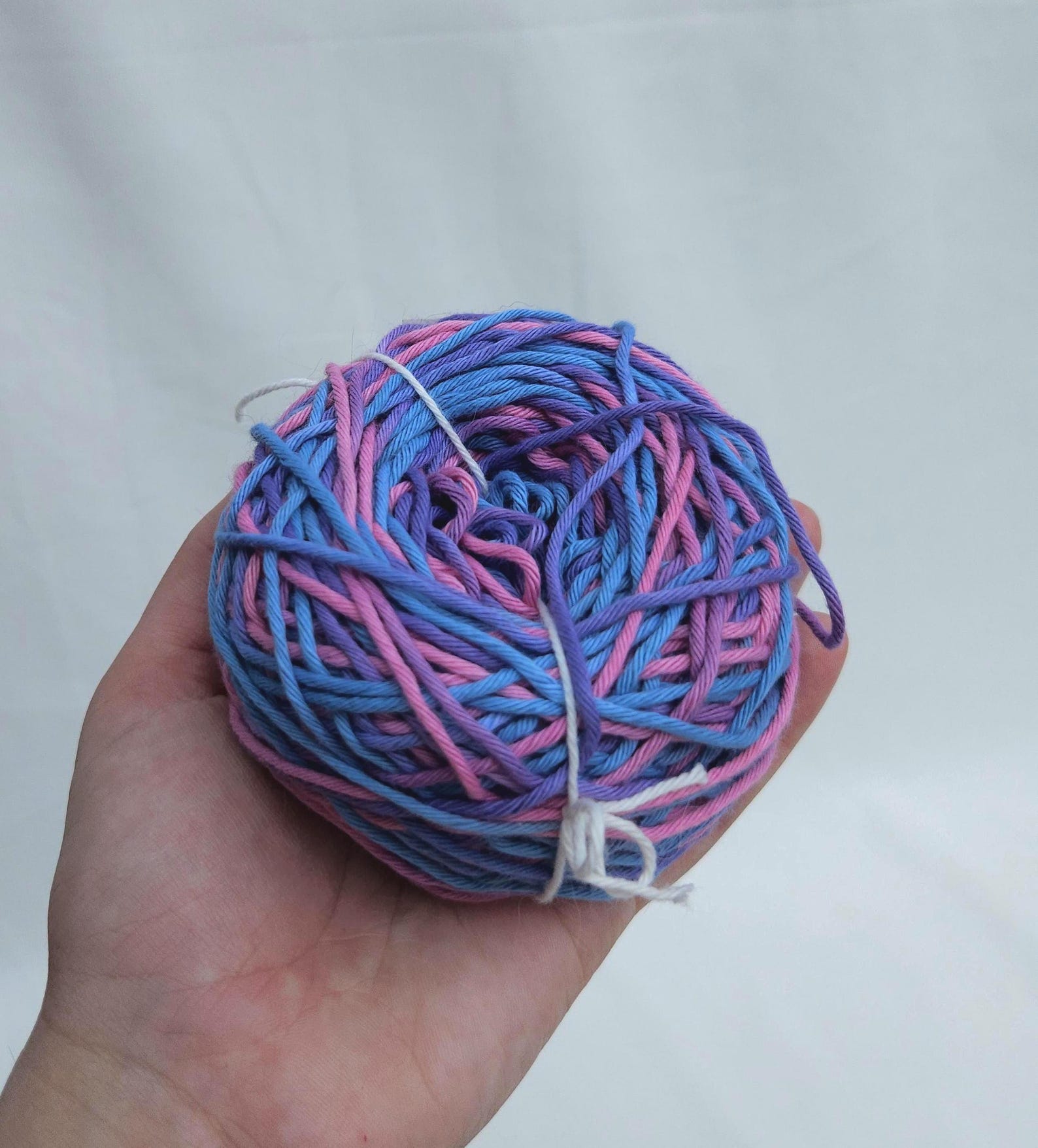 Bisexual Flag Hand-dyed Cotton Yarn / LGBTQIA+ Yarn / 50g Skein in ...