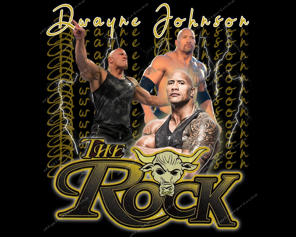 Dwayne Johnson / the Rock Png / Shirt Design, Ready to Print, Bootleg T ...