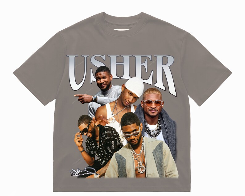 Usher Png / Shirt Design, Ready to Print, Bootleg T Shirt Design ...