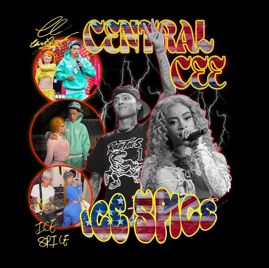 Central Cee and İce Spice Png / Shirt Design, Ready to Print, Bootleg T ...