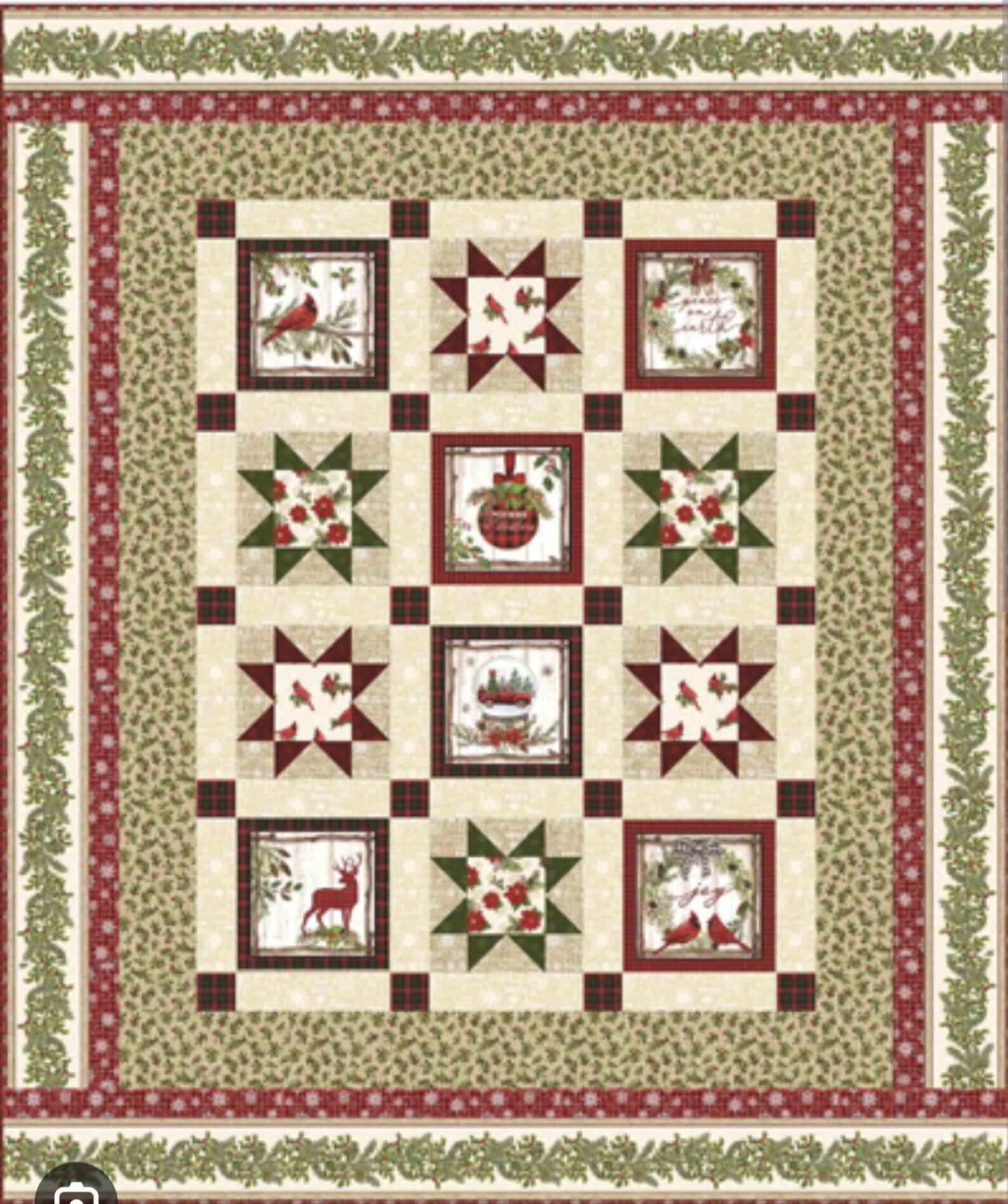 Joy and Comfort Christmas Quilt Kit - Etsy