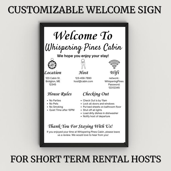 Vacation Rental Sign - Etsy