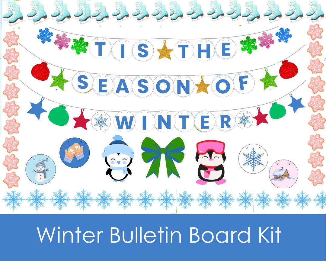 Winter Bulletin Board Kit, Printable Classroom Decor, Cozy Winter Theme ...