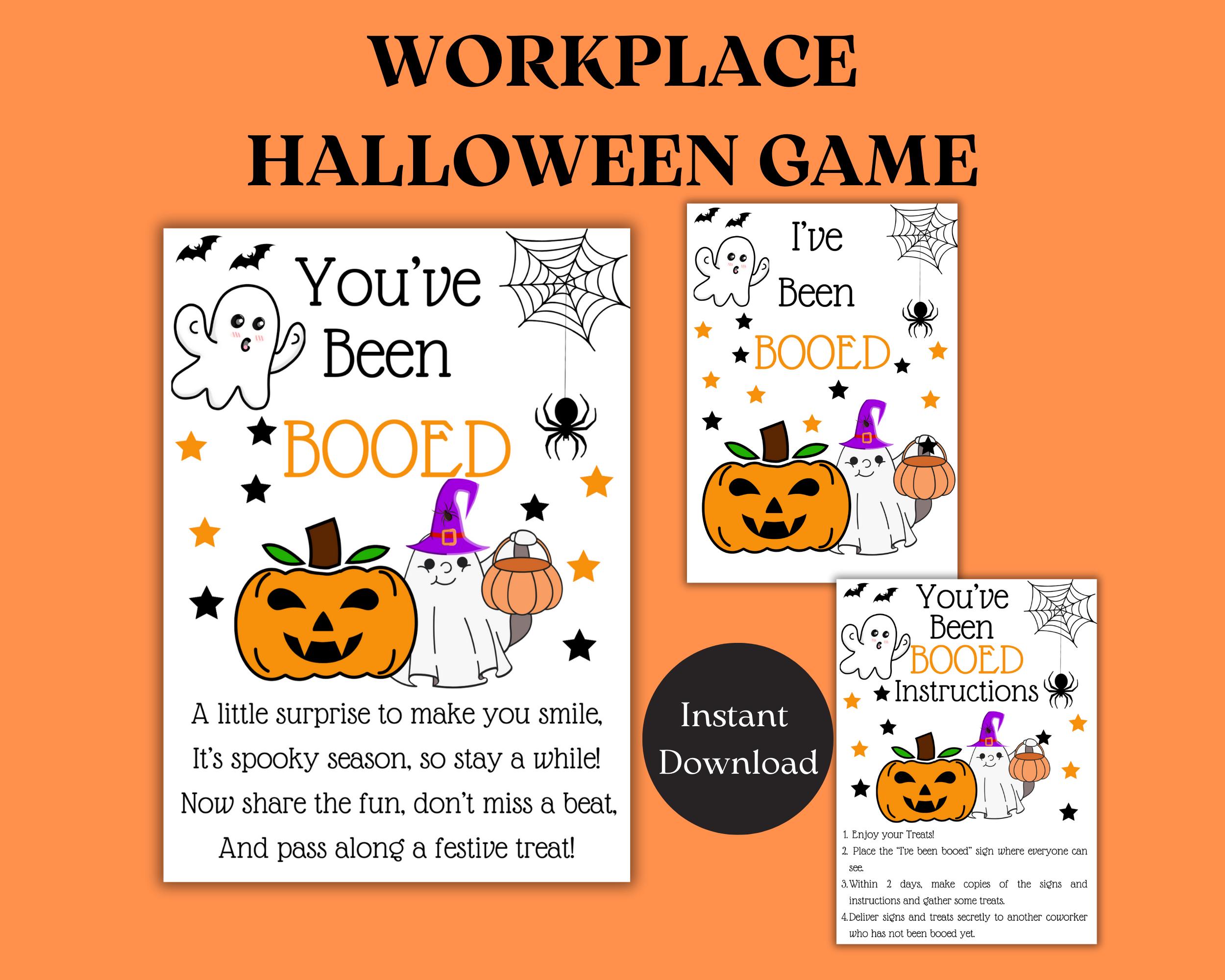 Office Halloween 'you've Been Booed' Game Kit (digital Download) - Etsy