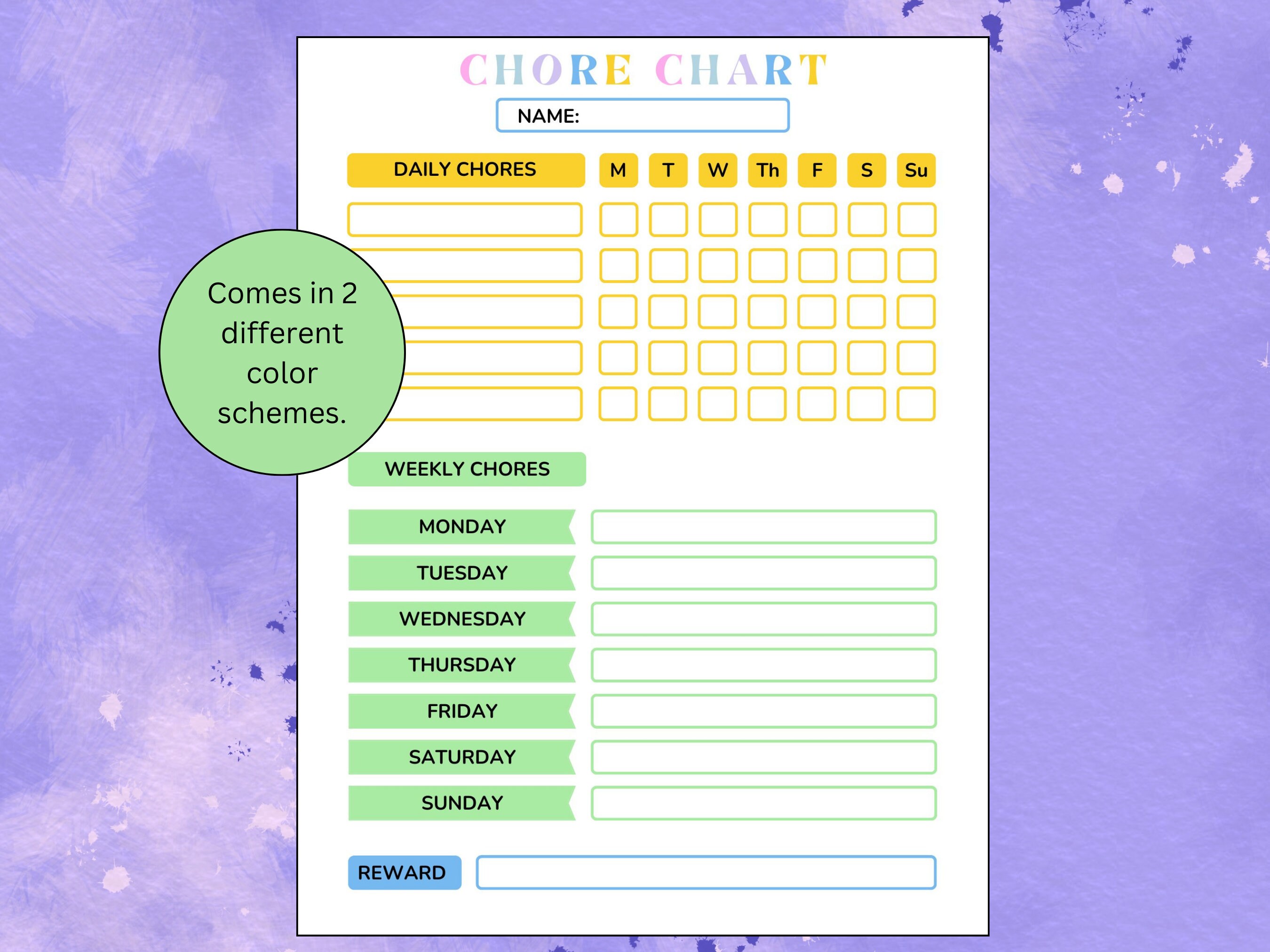 Chore List; Motivates Chores; Turn Chores Into Fun; Encourages ...