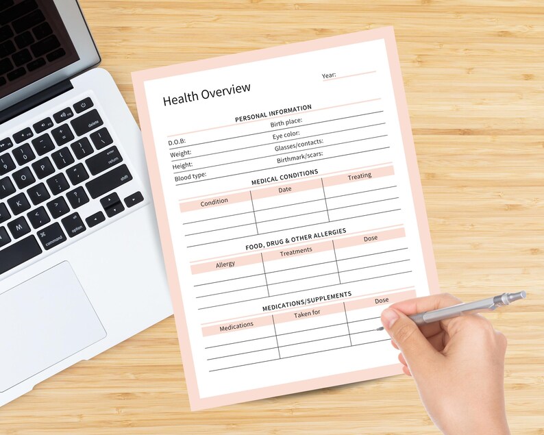 Printable Medical Binder: Health Tracker, Doctor Visit Log (PDF ...