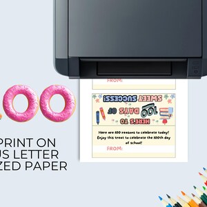 100th Day of School Treat Bag Toppers (PDF) - Etsy