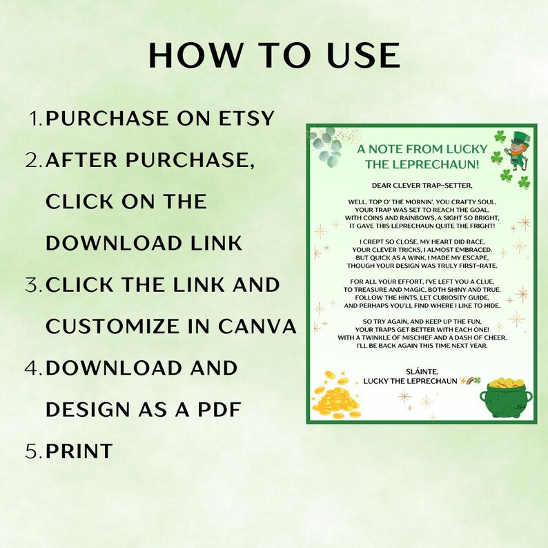 Leprechaun Letters - Customizable Letter From Leprechaun - Leprechaun ...