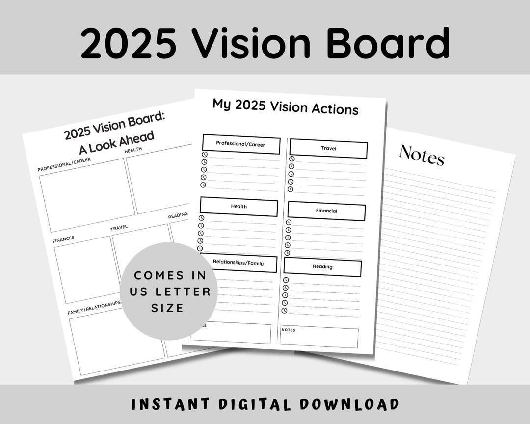 2025 Vision Board - 2025 Aspirational Goals - Make Things Happen - 2025 ...
