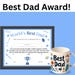 Dad Certificate – Father's Day Award (printable PDF - Etsy