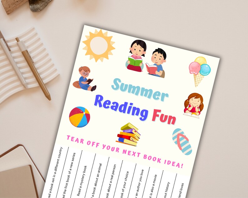 Summer Reading Challenge Flyer - Inspire Kids to Read - Fun Summer ...