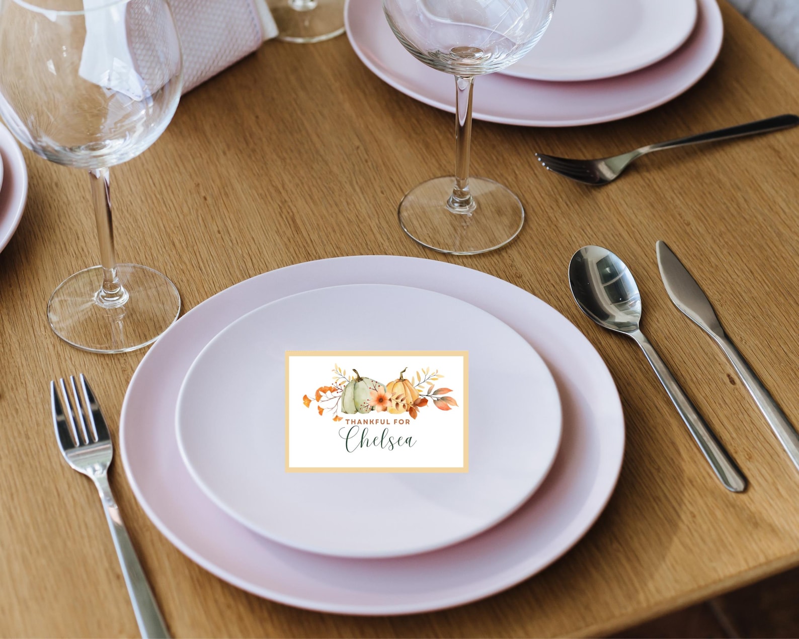 Thanksgiving Name Cards Editable Template, Dinner Party, Thanksgiving ...