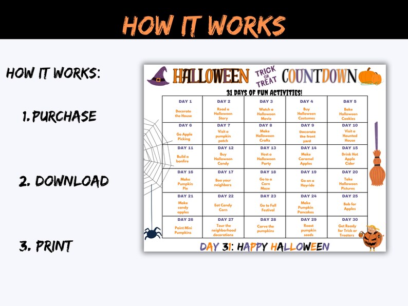 Halloween Countdown - 31 Days of Fun Activities - Trick or Treat ...