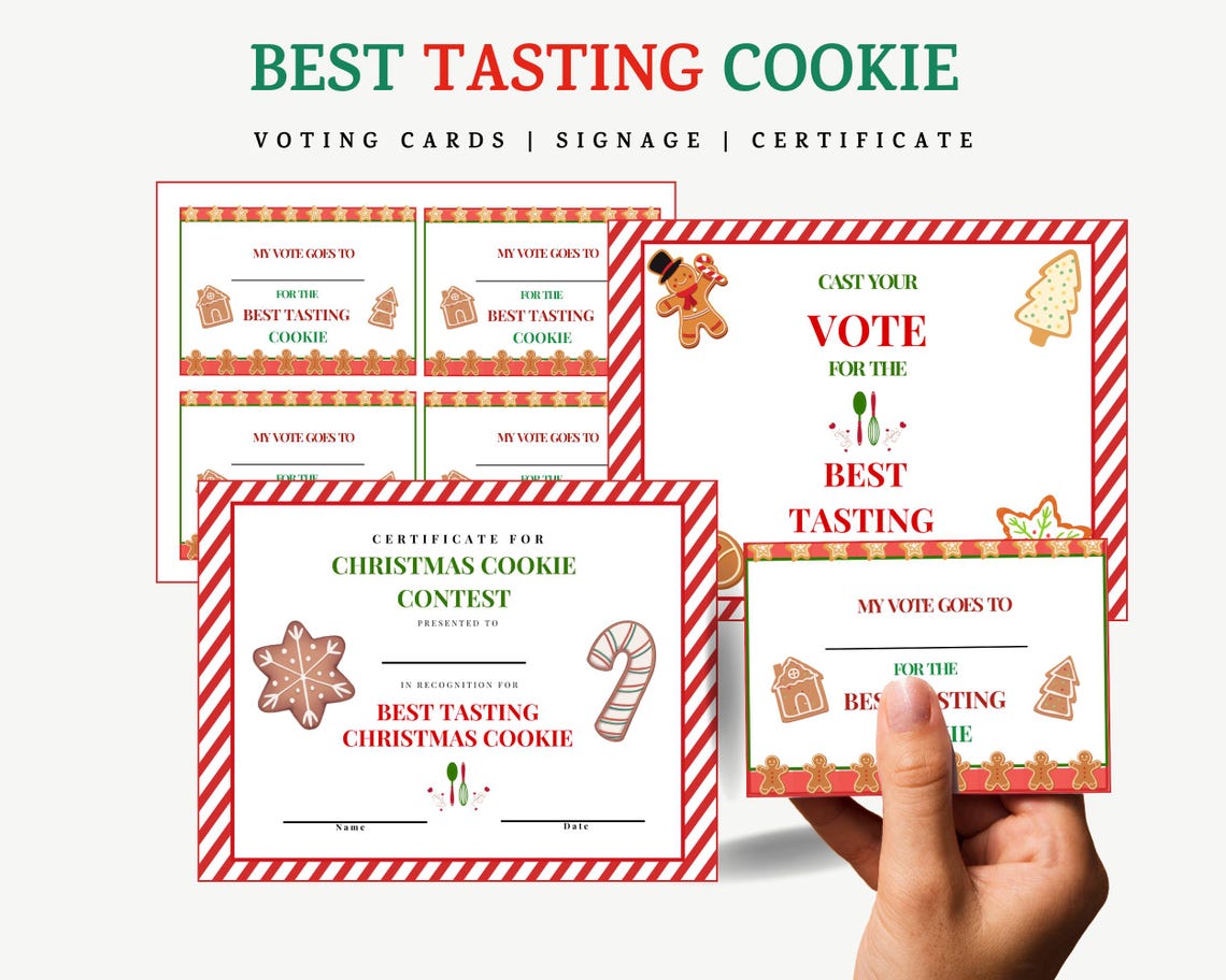 Christmas Cookie Contest Kit - Best Tasting -best Decorated -most ...