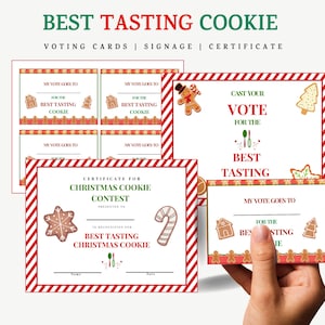 Christmas Cookie Contest Kit: Printable Award Certificates (PDF) - Etsy