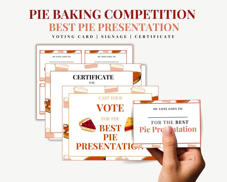 Pie Baking Competition Pie Contest Bake off Pie Voting Contest Baking ...