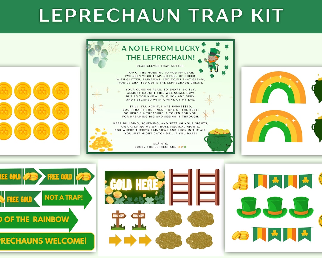 Leprechaun Trap Kit - to Catch a Leprechaun - Happy Saint Patrick's Day ...