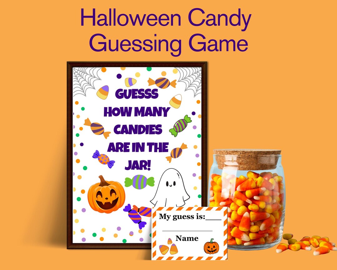 Halloween Candy Guessing Game Printable - Etsy
