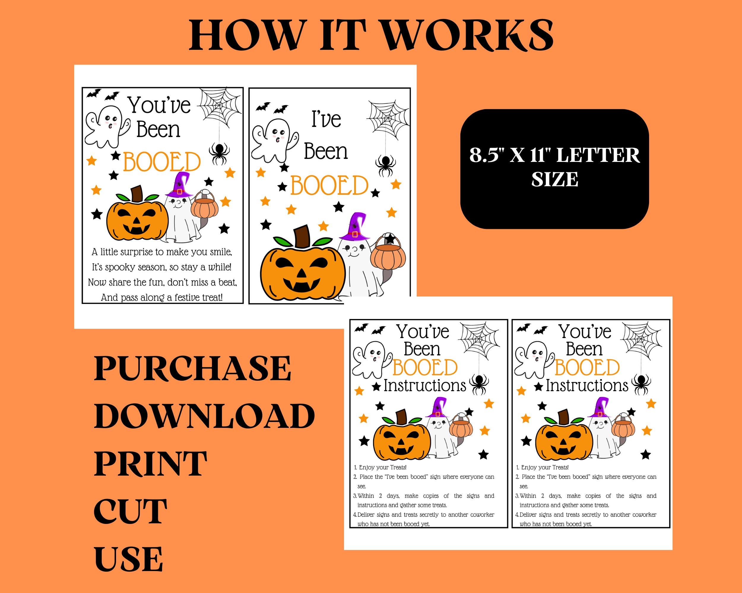 Office Halloween 'you've Been Booed' Game Kit (digital Download) - Etsy