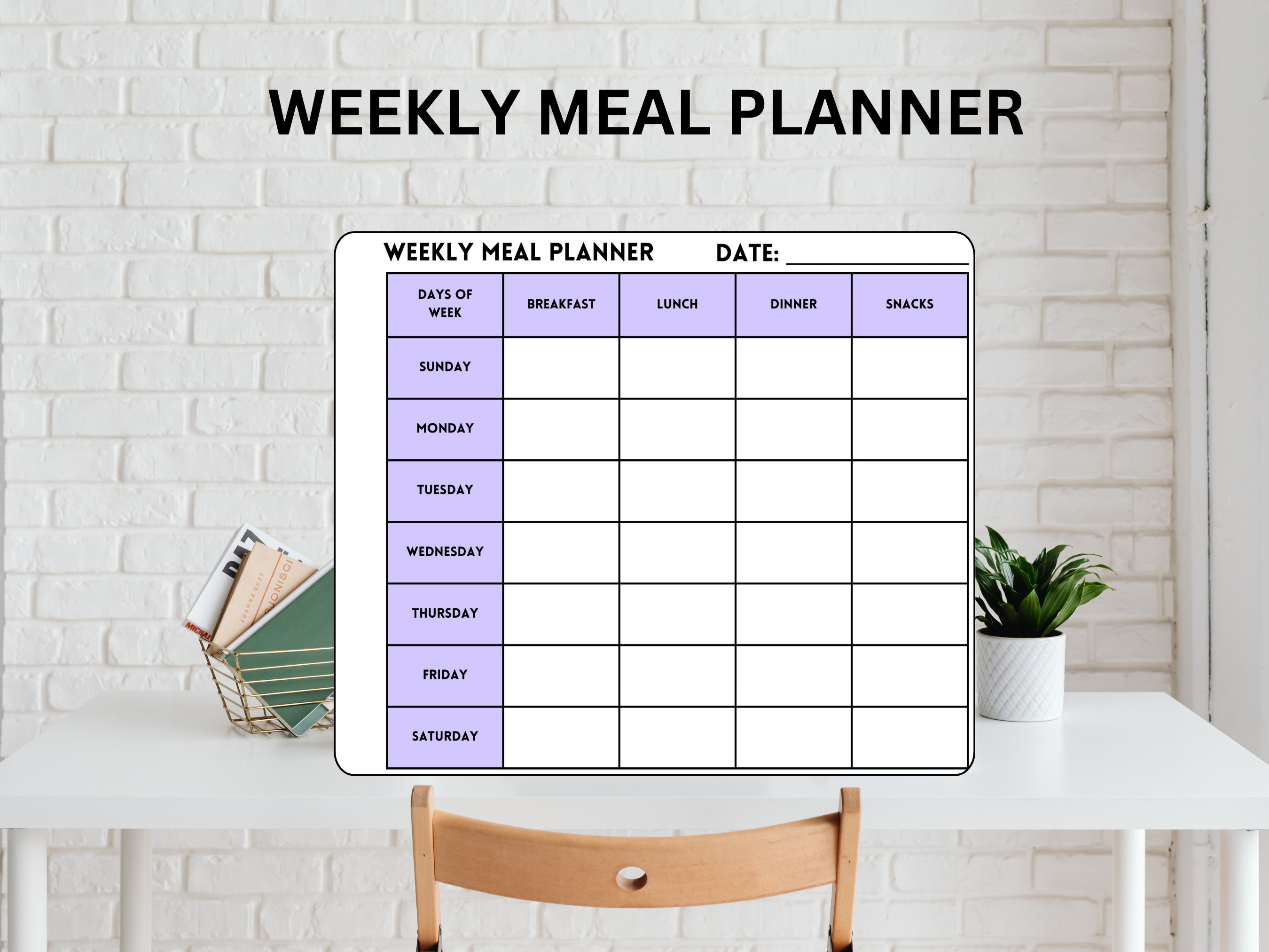 Weekly Meal Planner and Grocery List Set - Stay Organized All Week Long ...