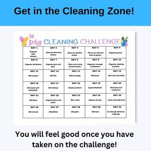 30 Day Cleaning Challenge - 30 Days to a Clean House - Take Actions to ...