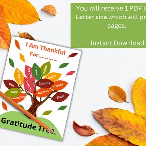 Gratitude Tree Craft: Family Thankfulness Activity (PDF Download) - Etsy