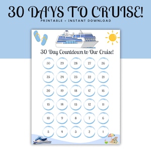 Cruise Countdown - Vacation Tracker - Family Vacation Countdown - Build ...