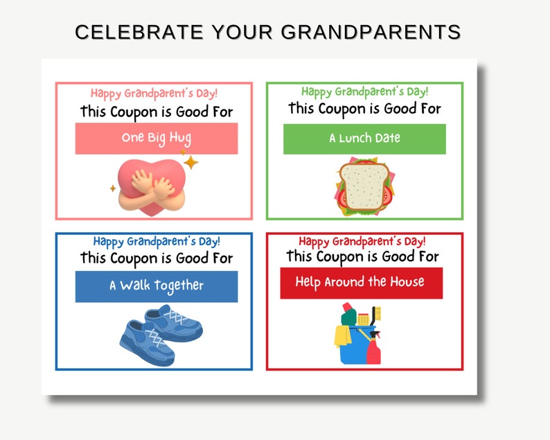 Grandparents Day Coupons: Quality Time Gift (PDF) - Etsy