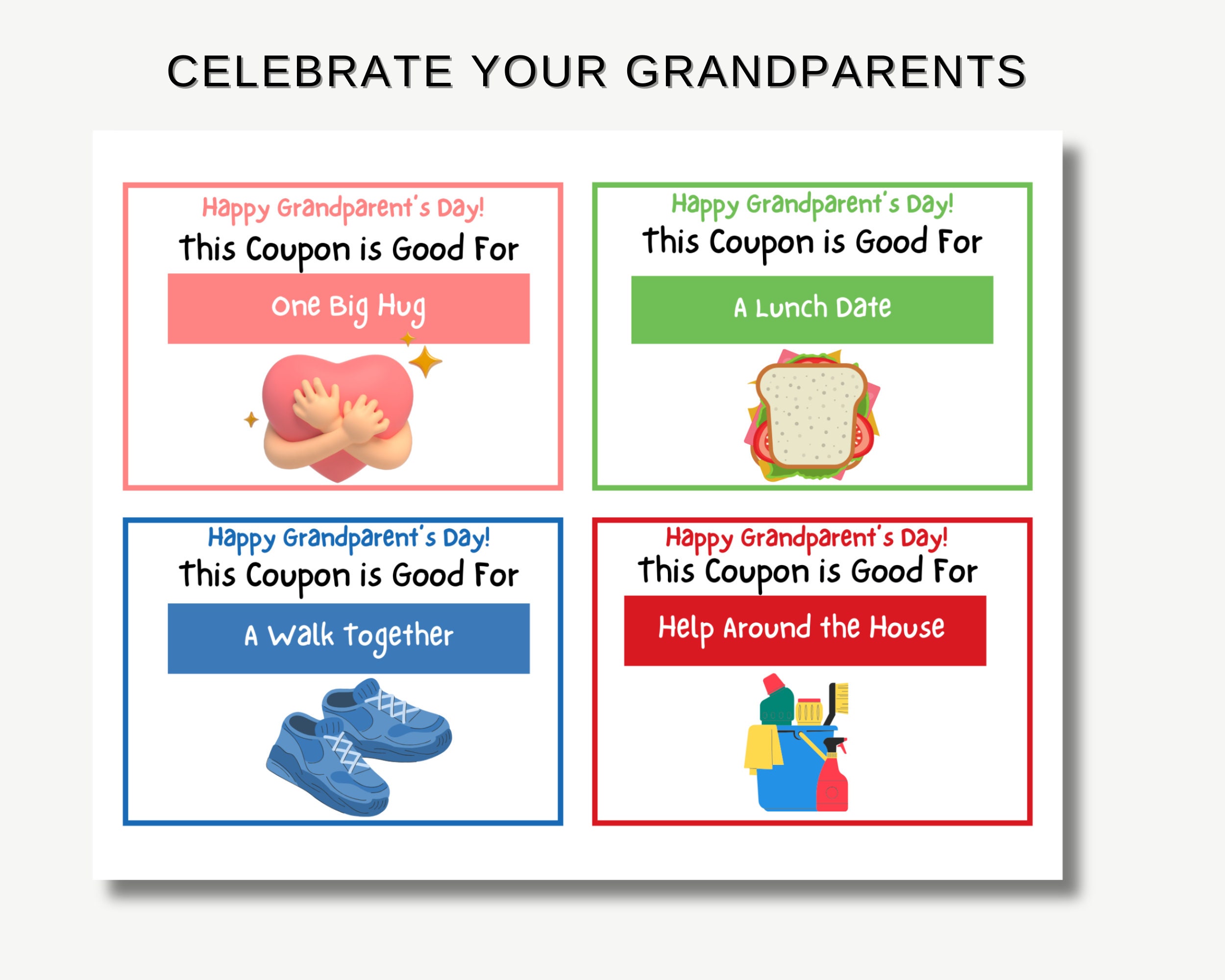 Grandparents Day Coupons: Quality Time Gift (PDF) - Etsy