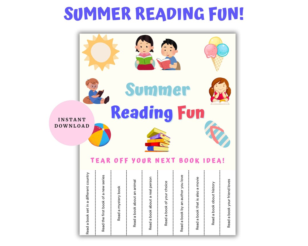 Summer Reading Challenge Flyer - Inspire Kids to Read - Fun Summer ...