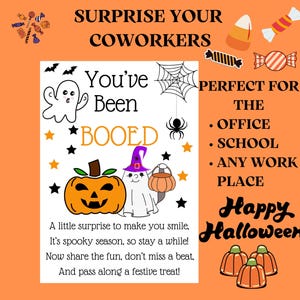 Office Halloween 'you've Been Booed' Game Kit (digital Download) - Etsy