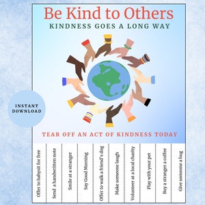Kindness Sharing Flyer Teach Empathy Spread Positivity School Classroom ...