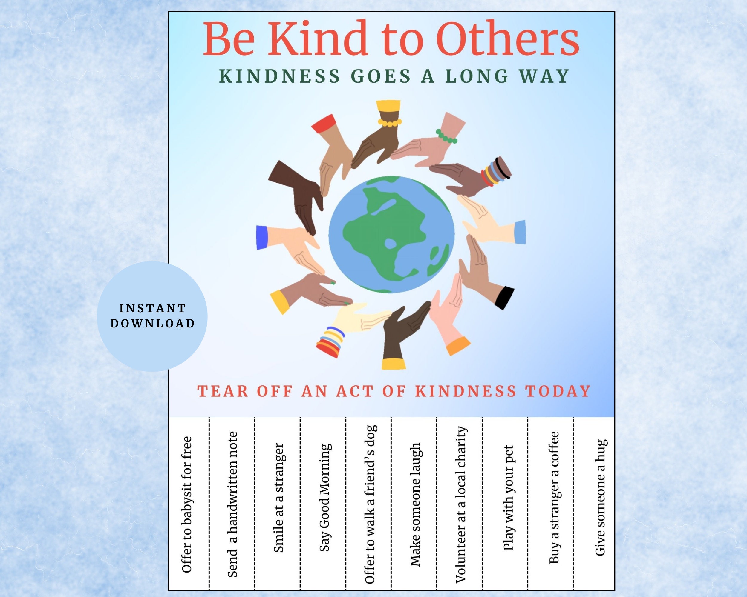 Kindness Sharing Flyer Teach Empathy Spread Positivity School Classroom ...