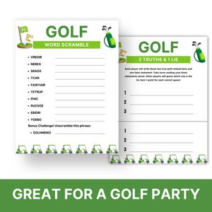 Golf Games - Golf Party Games - Golf Themed Birthday Games - Golf Games ...