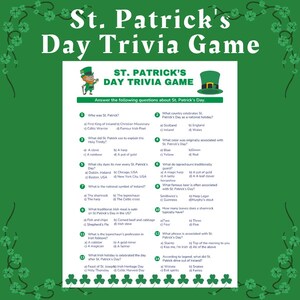 Saint Patricks Day Trivia Game - Classroom Activity - Teacher Resource ...