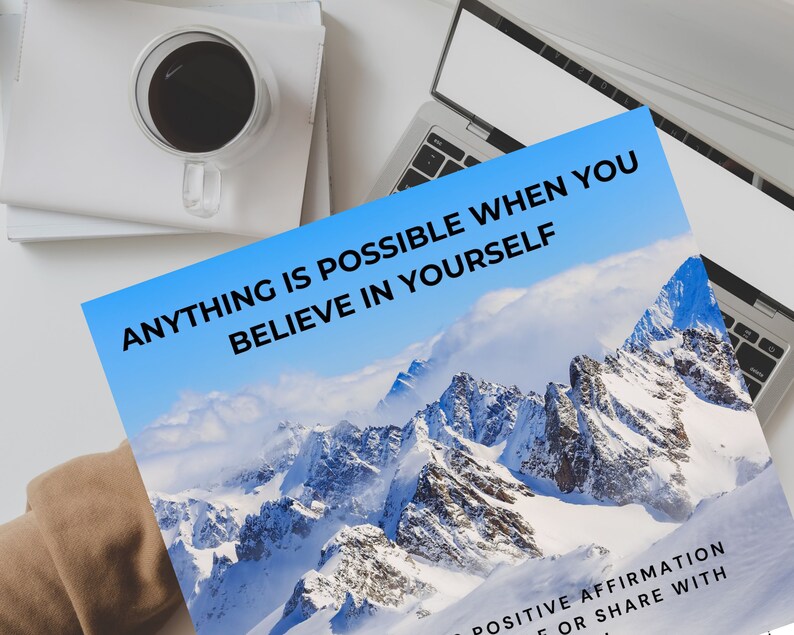 Positive Affirmation Tear off Flyer- Believe in Yourself - Positive ...